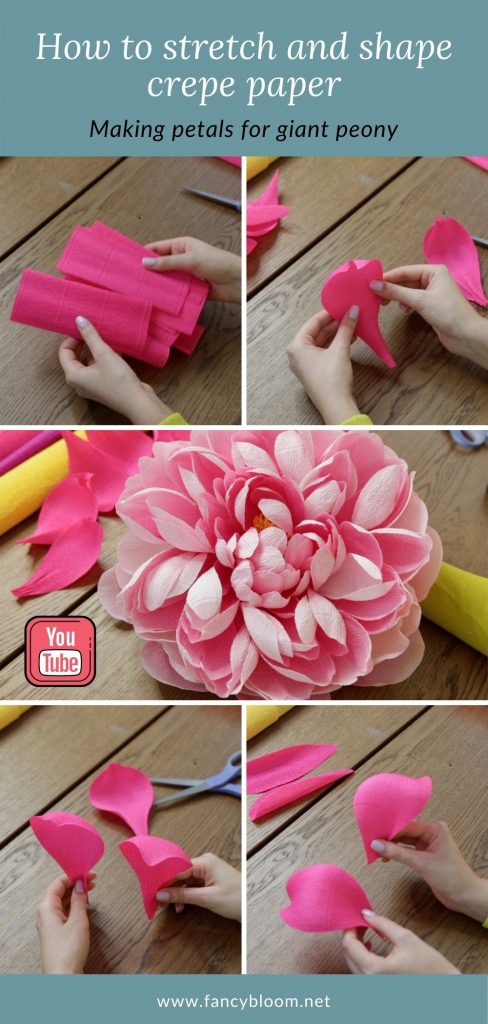 How To Work With Crepe Paper For Beginners - FancyBloom - FancyBloom