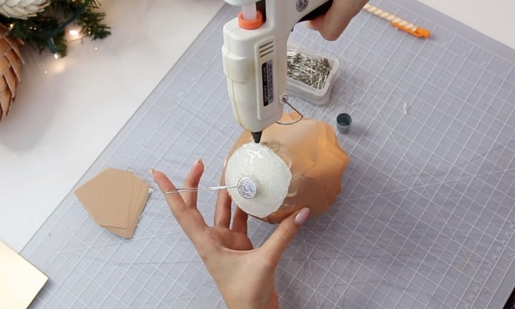 How To Make Paper Pinecone Ornament - FancyBloom - FancyBloom