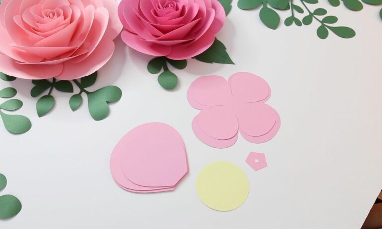 How To Make Big Paper Roses Step By Step (+ FREE Template) - FancyBloom