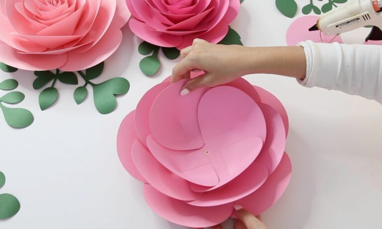 How To Make Big Paper Roses Step By Step (+ FREE Template) - FancyBloom