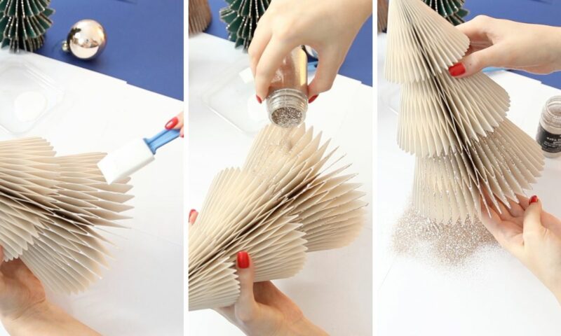 How To Make A Christmas Tree Out Of Paper (DIY West Elm Dupe) - FancyBloom