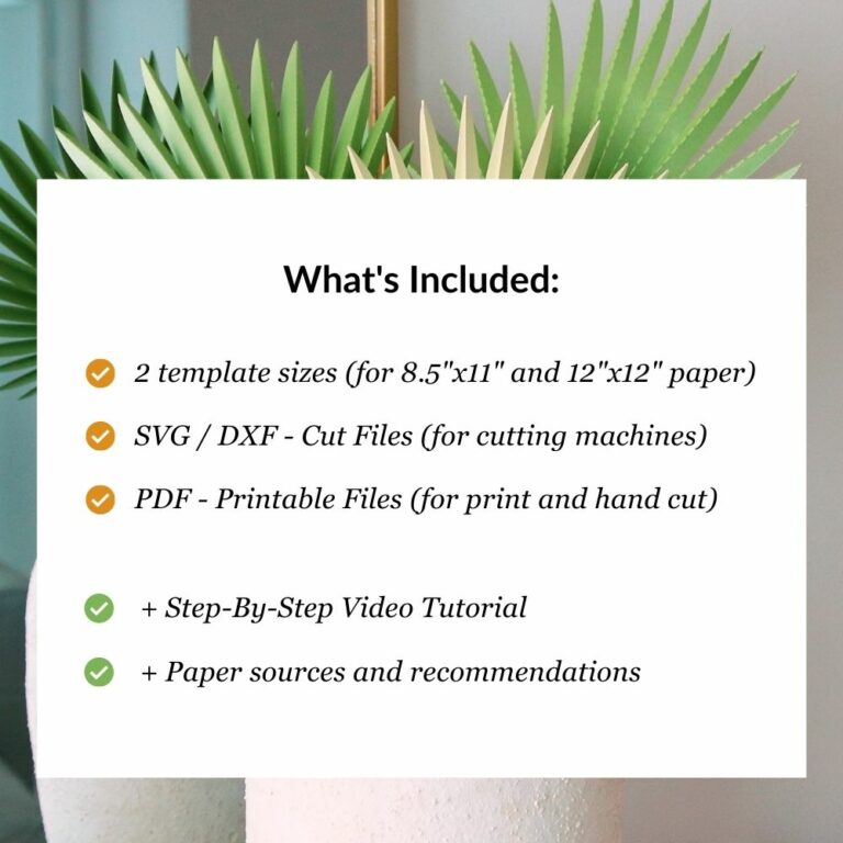 Paper Palm Leaves Template - FancyBloom