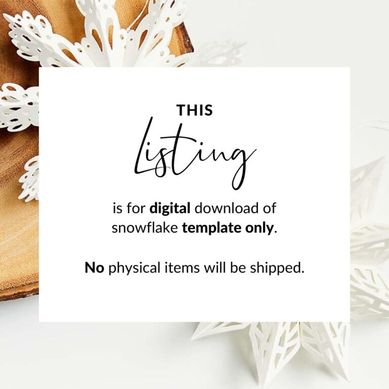 3D Paper Snowflake Template - FancyBloom