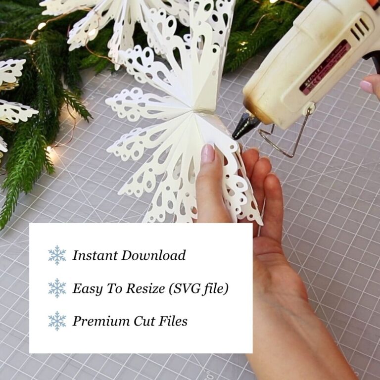 3D Paper Snowflake Template - FancyBloom