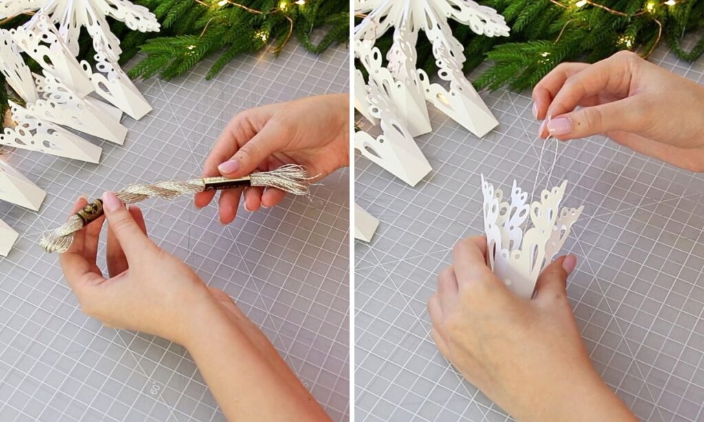 How To Make A 3D Paper Snowflake Ornament: Easy West Elm Dupe! - FancyBloom