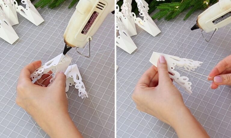 How To Make A 3D Paper Snowflake Ornament: Easy West Elm Dupe! - FancyBloom