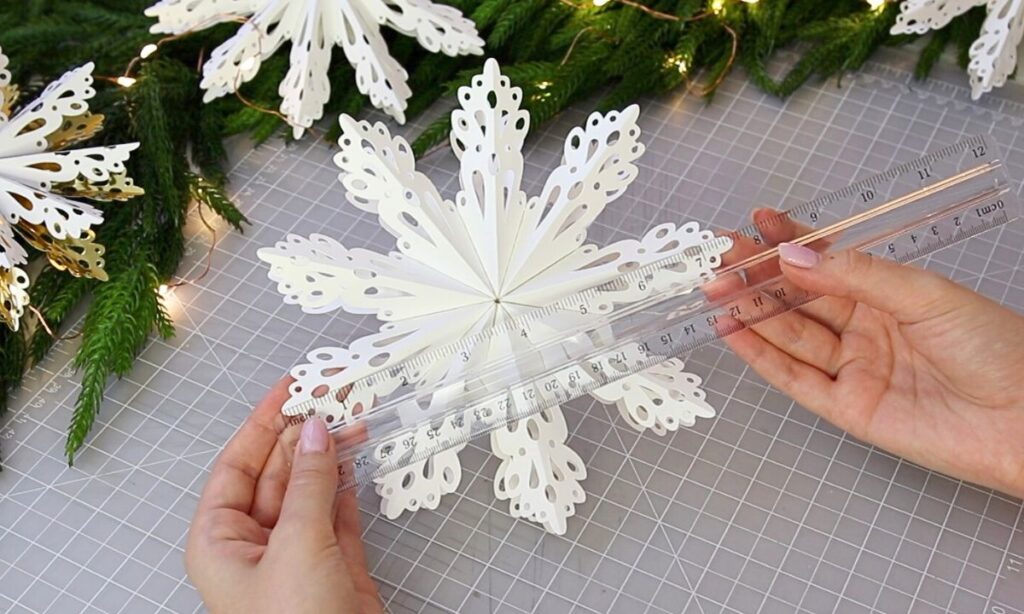 How To Make A 3D Paper Snowflake Ornament: Easy West Elm Dupe! - FancyBloom