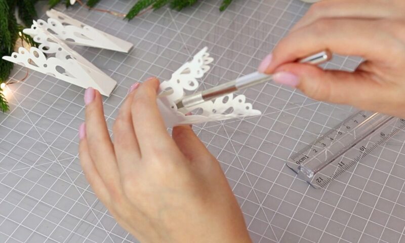 How To Make A 3D Paper Snowflake Ornament: Easy West Elm Dupe! - FancyBloom